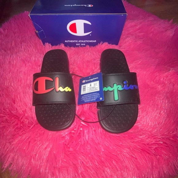 Champion | Shoes | Champion Womens Super Slides Split Script ...